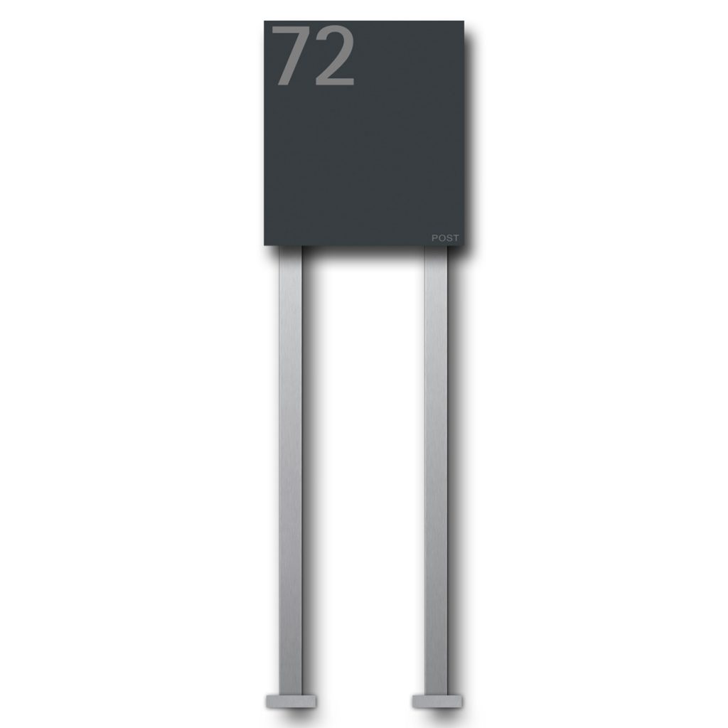 stainless steel letterbox freestanding B1 7016 Number | z-e-d.eu
