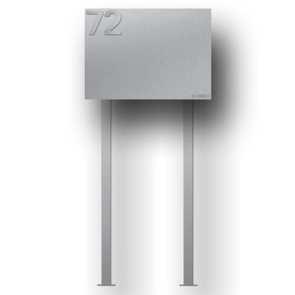 letterbox stainless steel B1 Big Number freestanding | z-e-d.eu